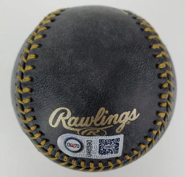 Ronald Acuna Jr. Signed OML Black Baseball (JSA & USASM) – GSSM