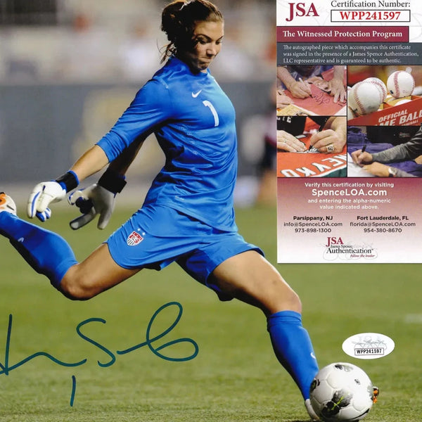 Hope Solo Signed Team USA Soccer 8×10 Photo (JSA Witness COA) – GSSM