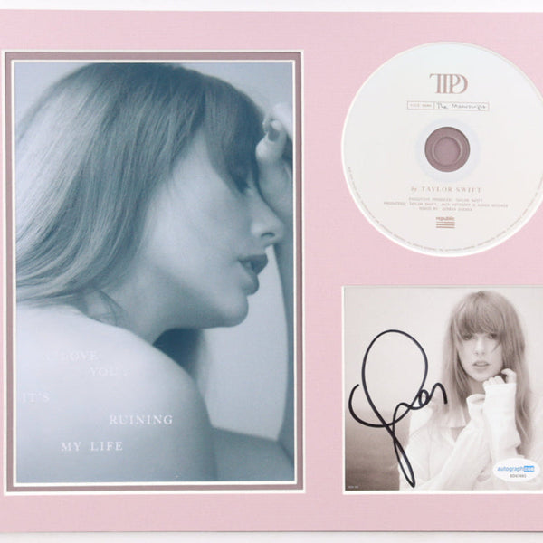 Taylor Swift Signed "The Manuscript" 11x14 Custom Matted CD Display (A ...