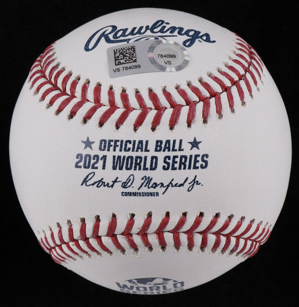 Austin Riley Signed 2021 World Series Logo Baseball Inscribed "21 WS C ...
